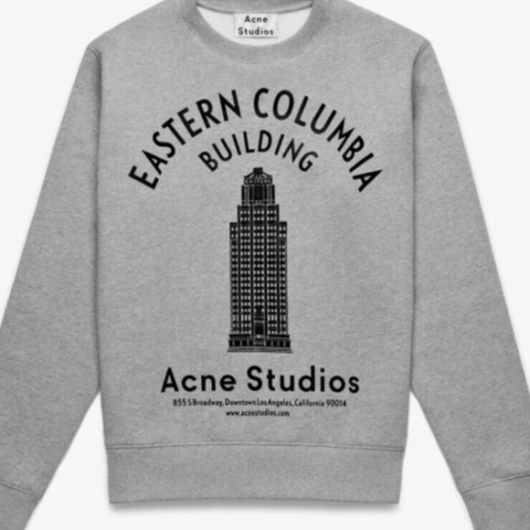 Tops | Acne Studios Eastern Columbia Building Fleece Sweater Women ...